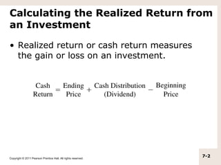 Chapter 7 an introduction to risk and return | PPT