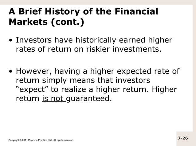 Chapter 7 an introduction to risk and return | PPT