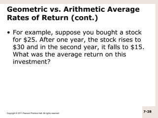 Chapter 7 an introduction to risk and return | PPT