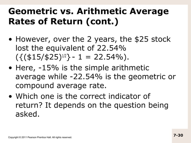 Chapter 7 an introduction to risk and return | PPT