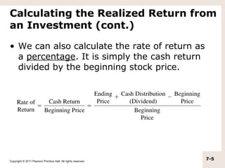 Chapter 7 an introduction to risk and return | PPT