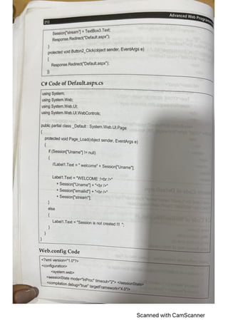 Advanced Web Programming Chapter 7 | PDF