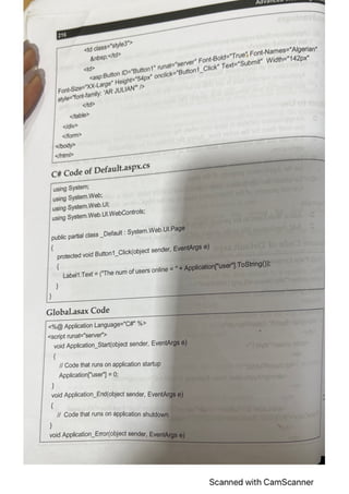 Advanced Web Programming Chapter 7 | PDF