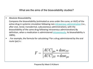 Bioavailability and Bioequivalence | PPT