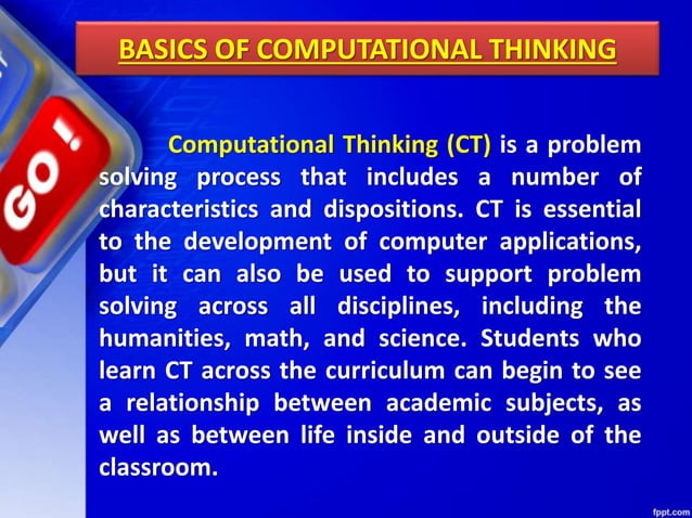 Chapter 7 basics of computational thinking | PPTX