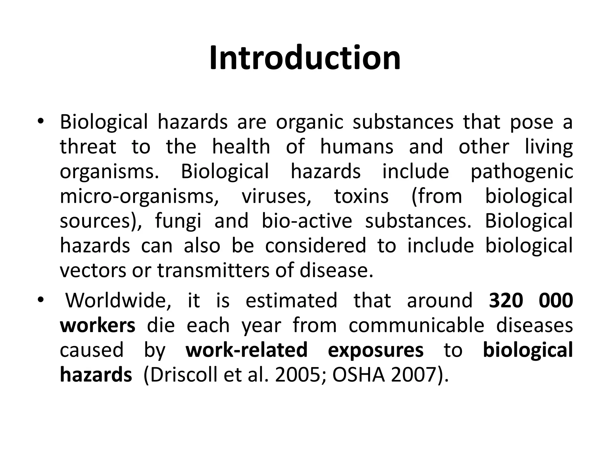Chapter 7 biological hazards | PPTX