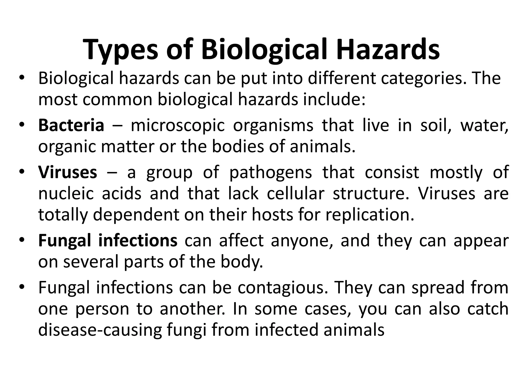 Chapter 7 biological hazards | PPTX