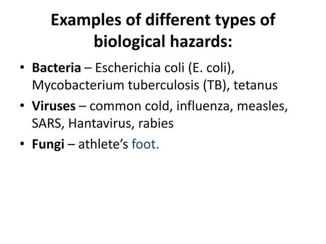 Chapter 7 biological hazards | PPTX