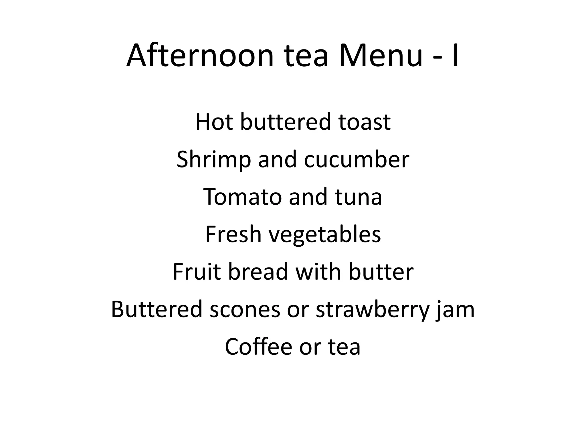 Brunch and Afternoon tea | PPTX