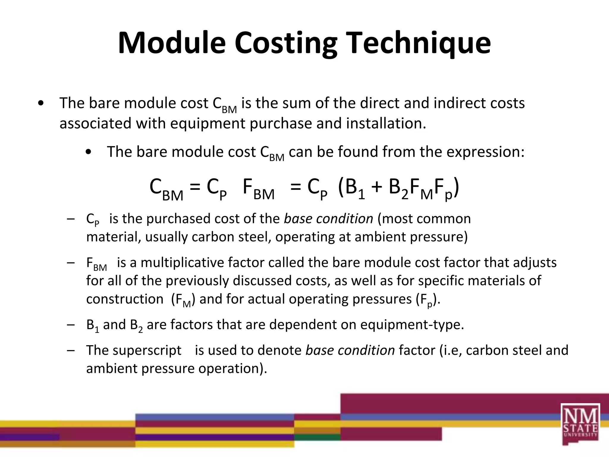 Chapter 7 capital cost estimation | PPTX