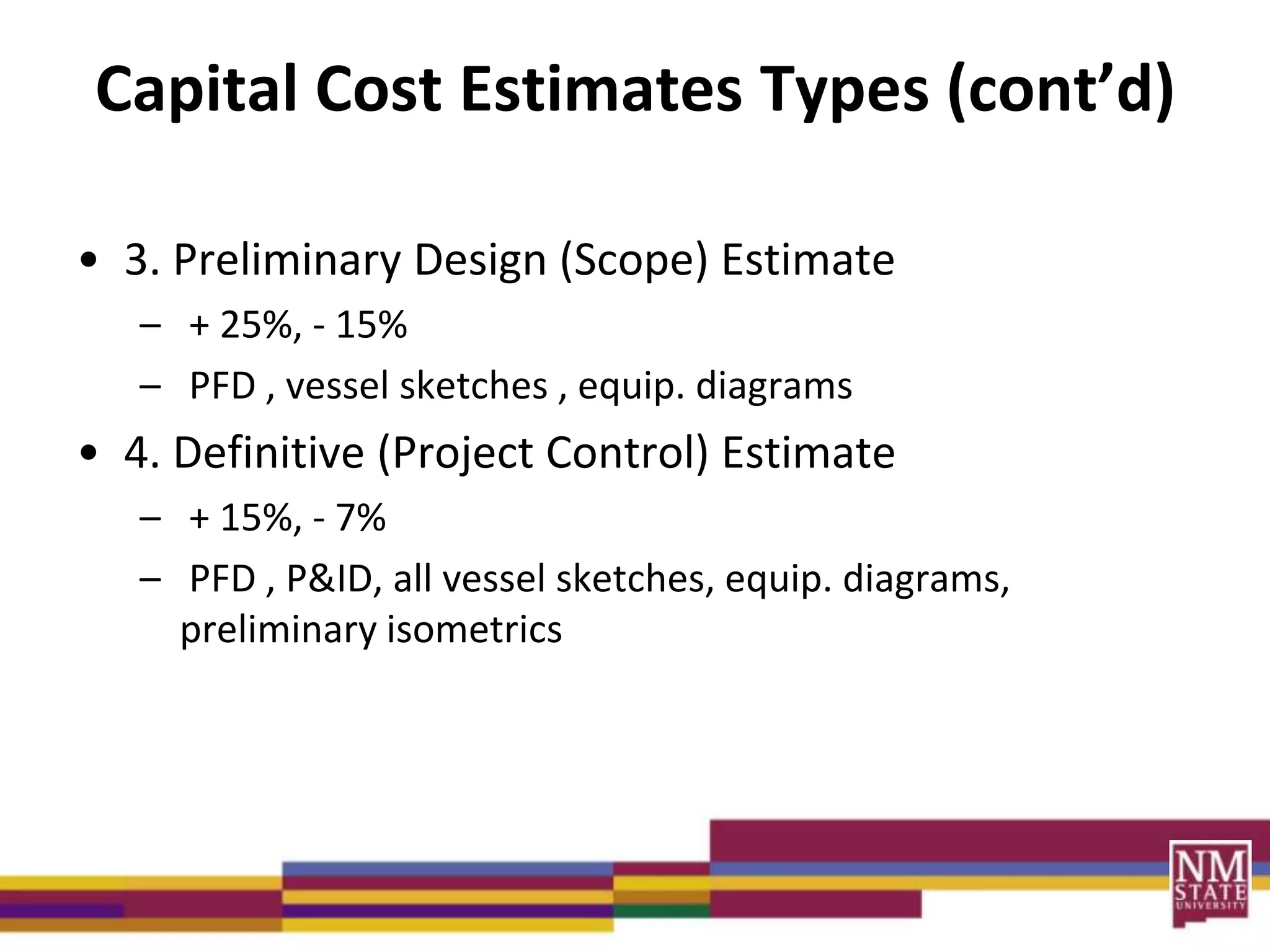 Chapter 7 capital cost estimation | PPTX