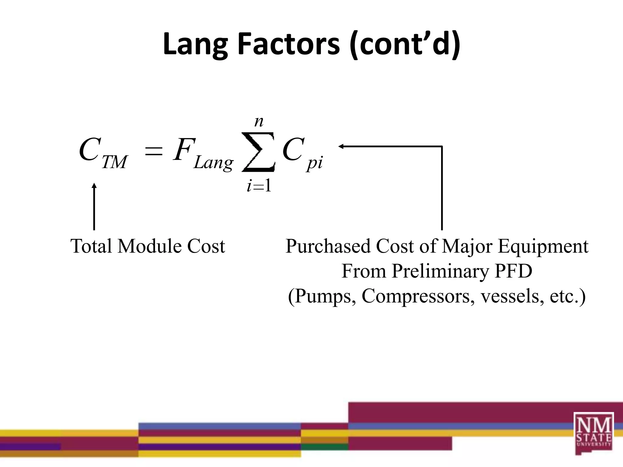 Chapter 7 capital cost estimation | PPTX