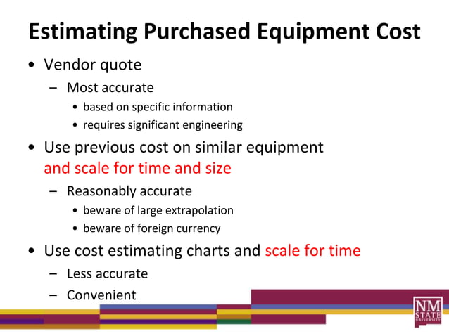 Chapter 7 capital cost estimation | PPTX
