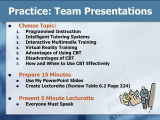 Computer Based Training Methods | PPTX