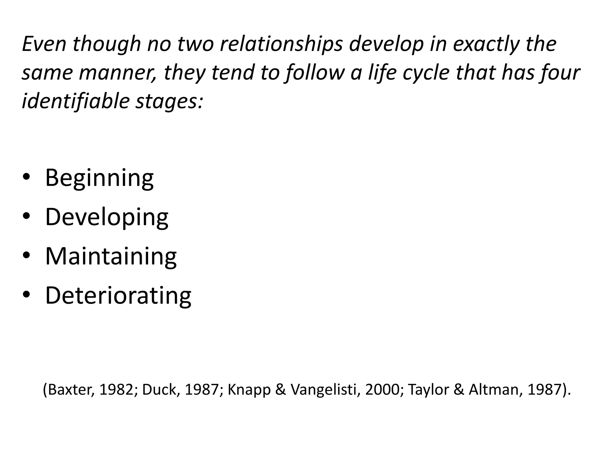 Chapter 7 (communication in the stages of relationships) | PPTX