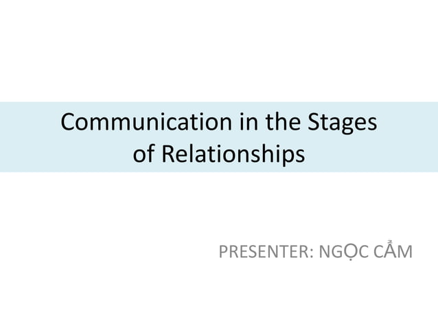 Chapter 7 (communication in the stages of relationships) | PPTX ...