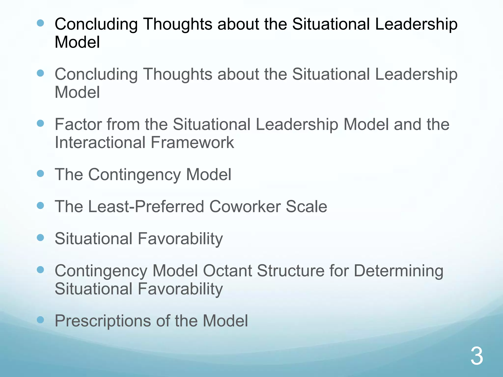 Contingency theories of leadership | PDF