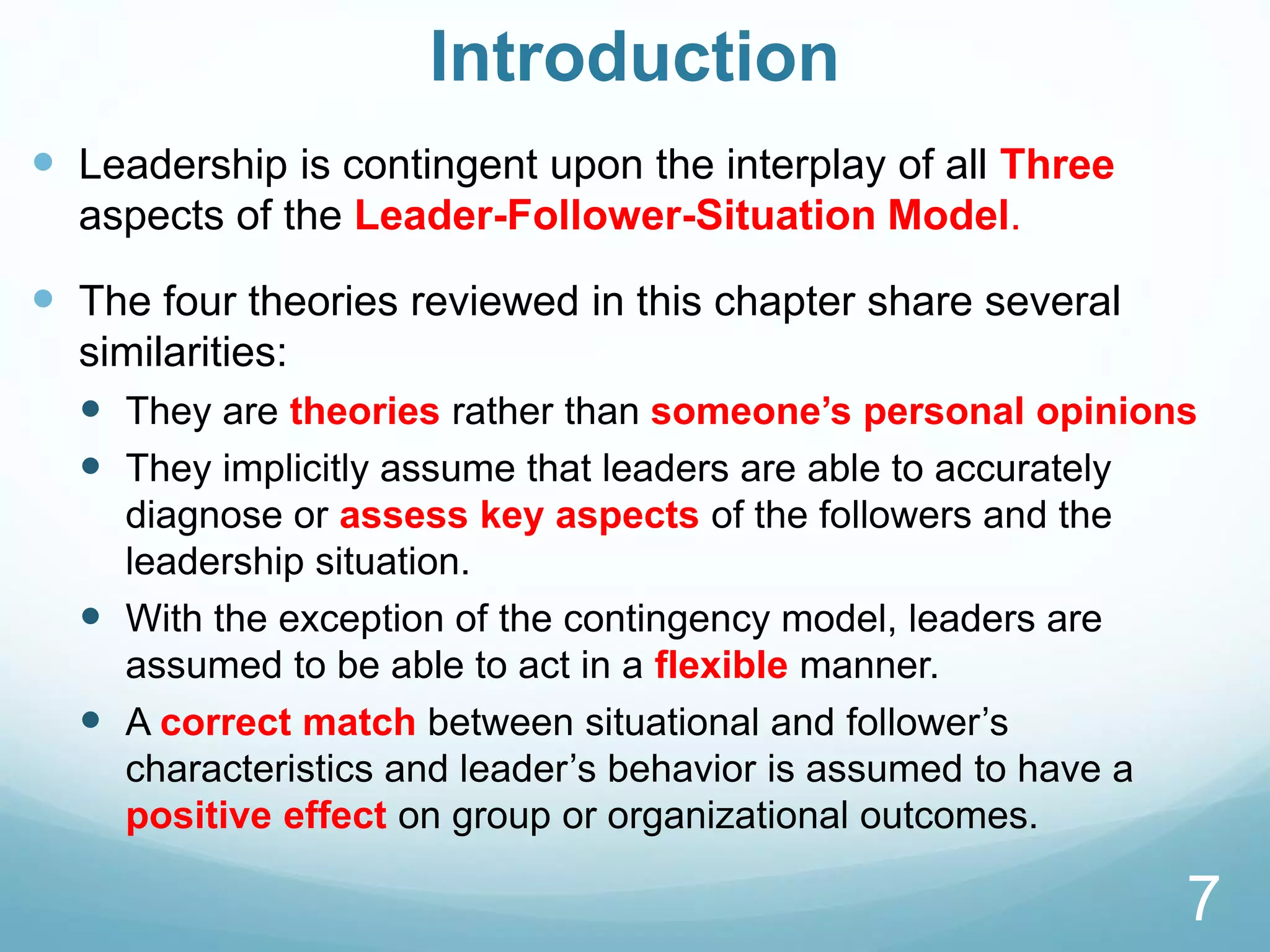 Contingency theories of leadership | PDF