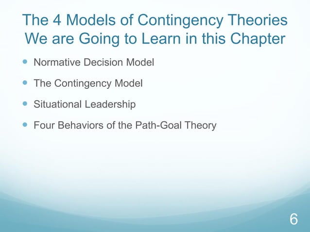 Contingency theories of leadership | PDF | Business | Business and Finance