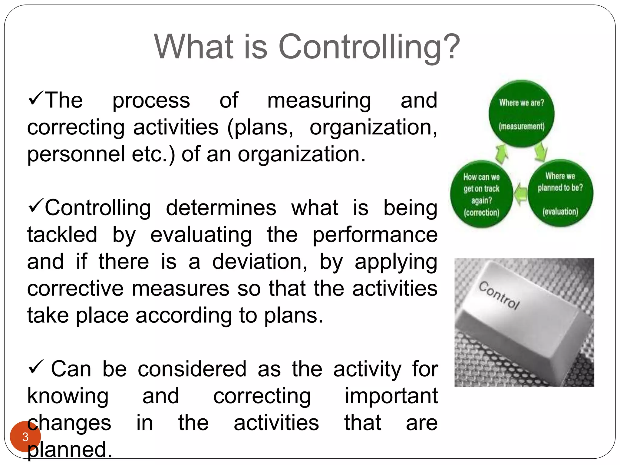 Principles of Management Controlling | PPTX