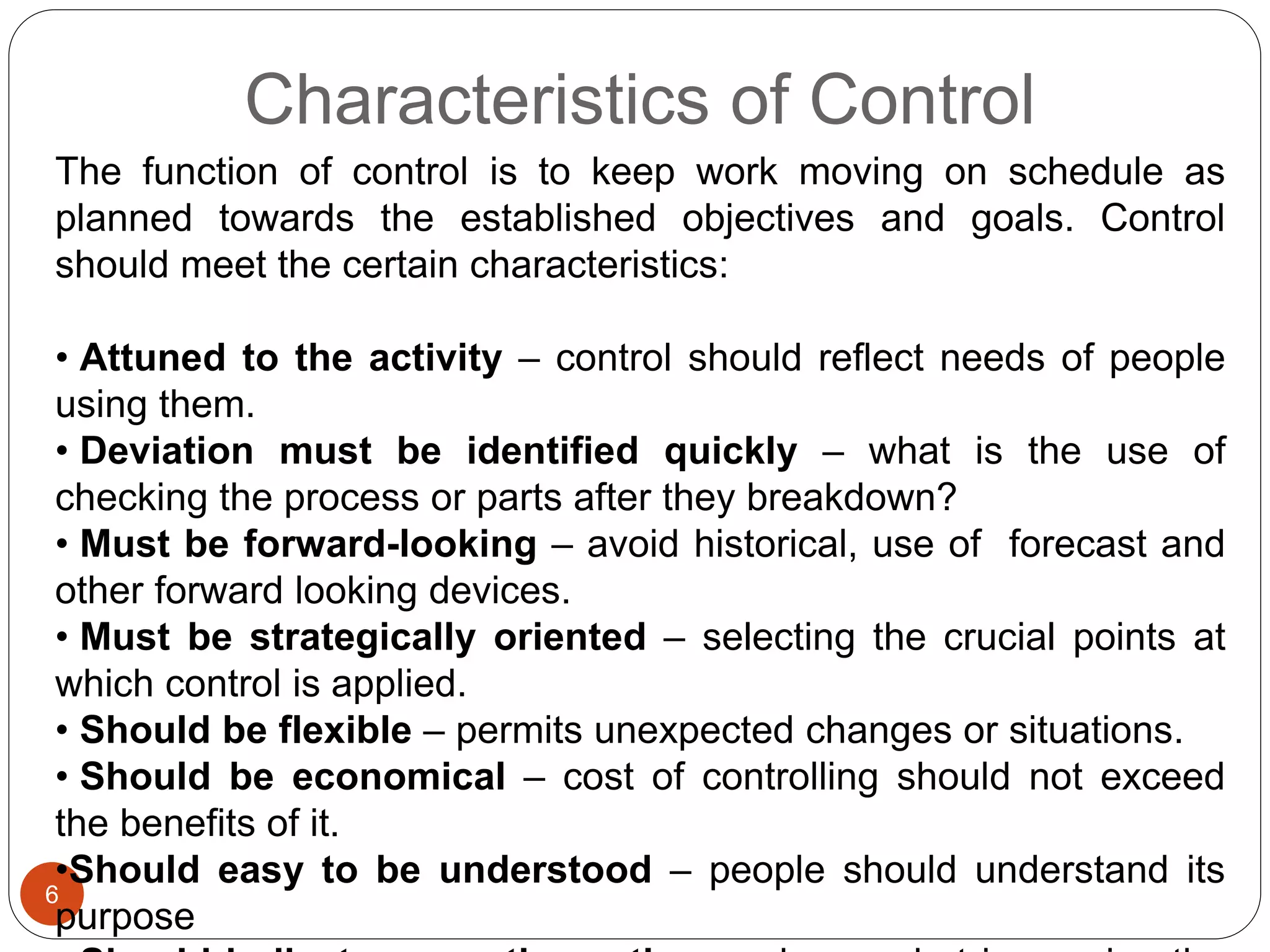 Principles of Management Controlling | PPTX