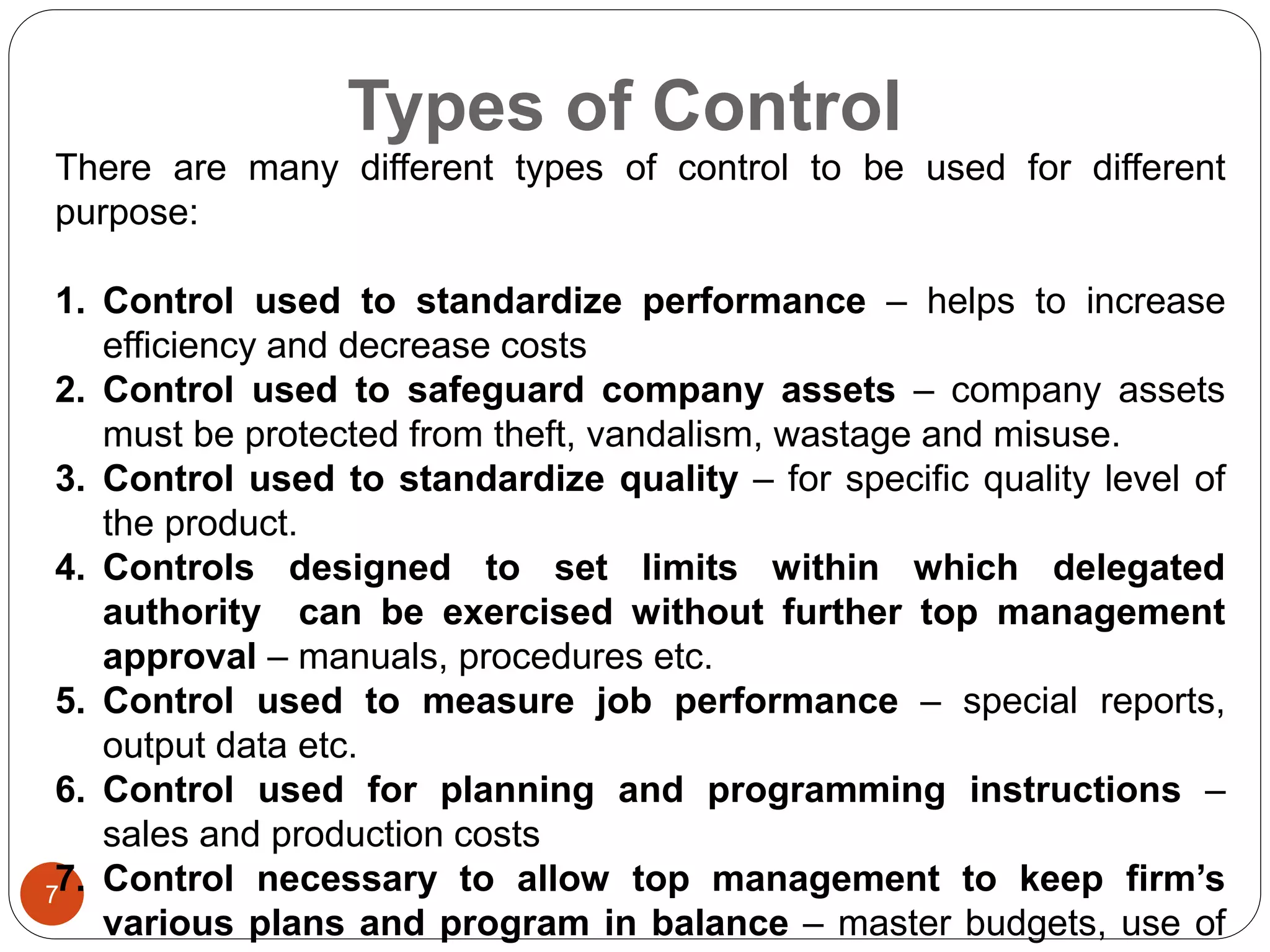 Principles of Management Controlling | PPTX