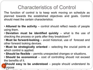 Role Of Control In Management