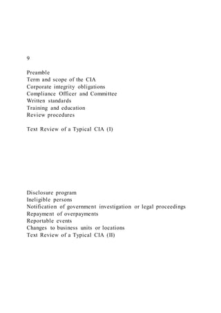 Chapter 7Corporate Integrity Agreements | PDF