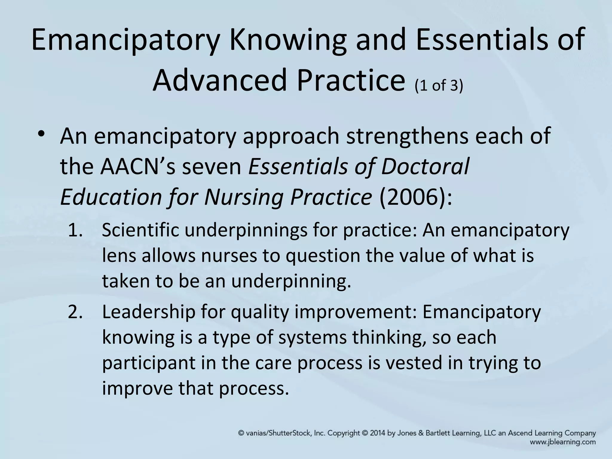 Chapter 7 critical theory and emancipatory knowing | PPT