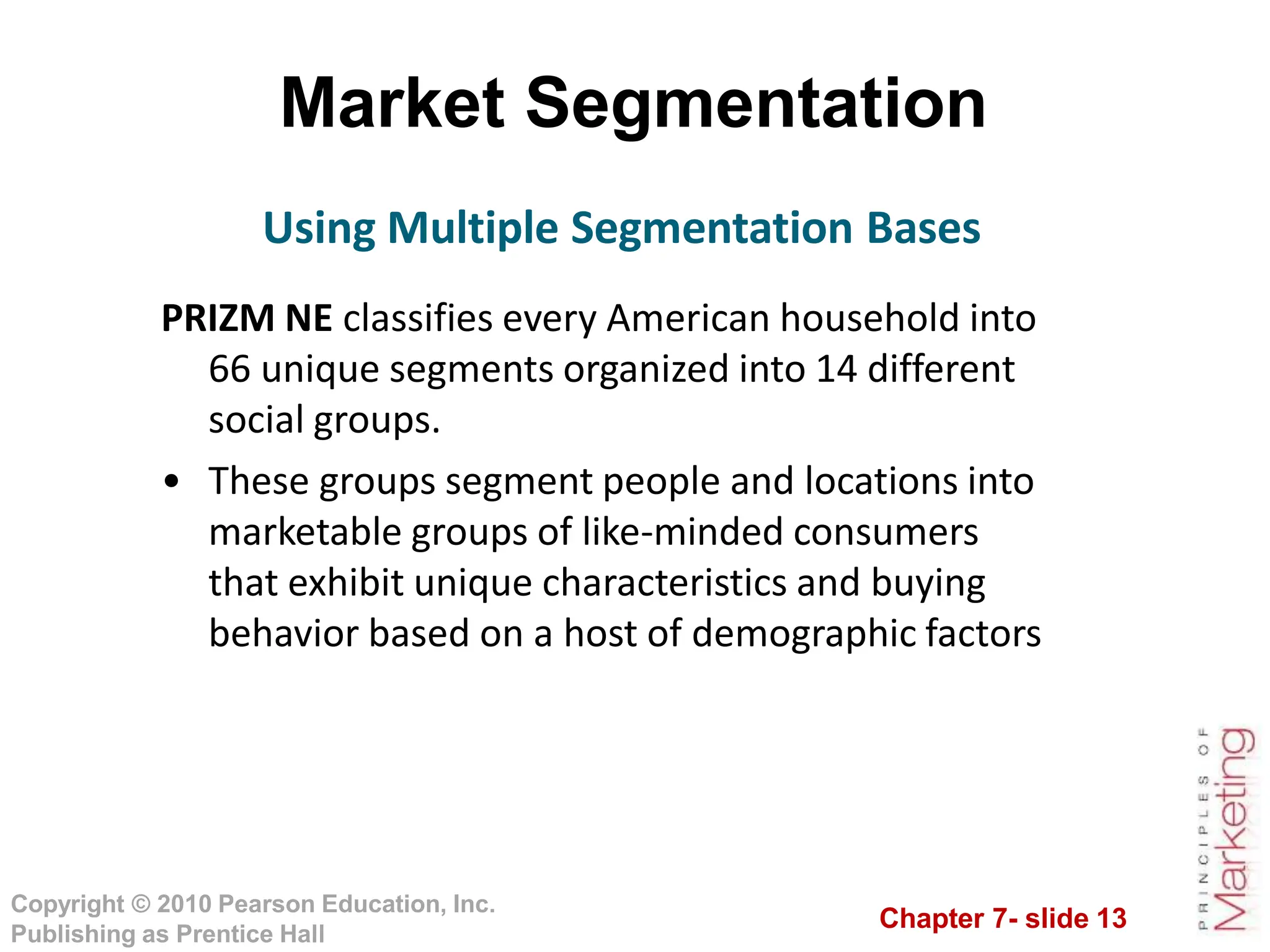 Chapter 7 Customer-Driven Marketing Strategy Creating Value for Target ...