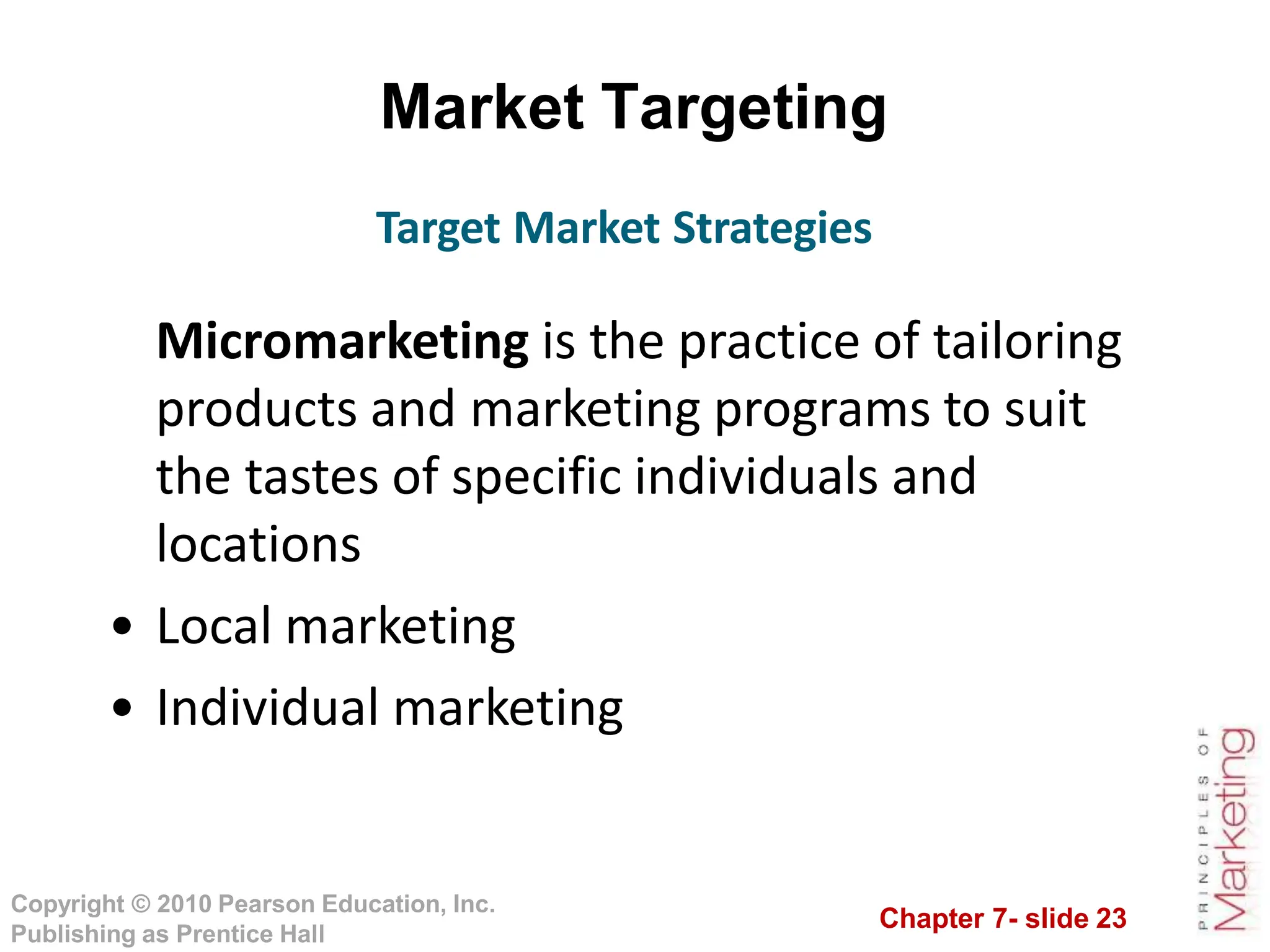 Chapter 7 Customer-Driven Marketing Strategy Creating Value for Target ...