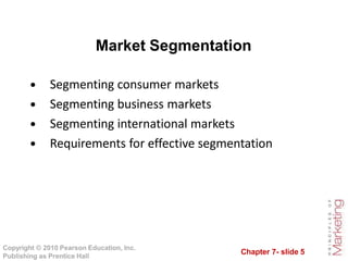 Chapter 7 Customer-Driven Marketing Strategy Creating Value for Target ...