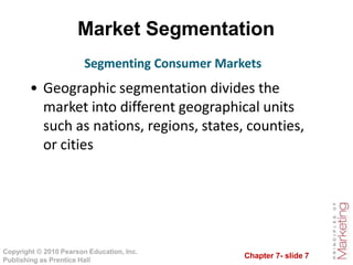 Chapter 7 Customer-Driven Marketing Strategy Creating Value for Target ...