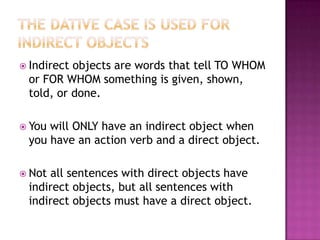 Chapter 7 Datives | PPT