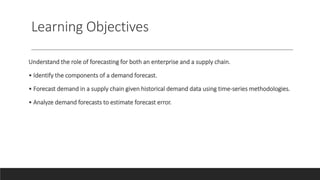 Chapter 7 demand forecasting in a supply chain | PPTX