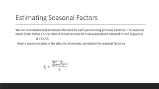 Chapter 7 demand forecasting in a supply chain | PPTX