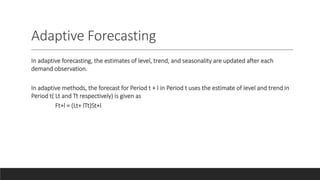 Chapter 7 demand forecasting in a supply chain | PPTX