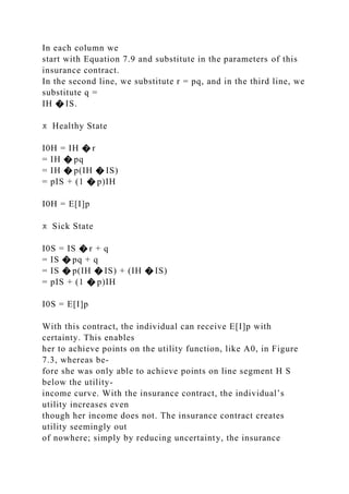 ChAPTER 7Demand for InsuranceBhattacharya, H.docx