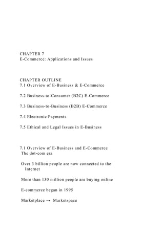 CHAPTER 7E-Commerce Applications and IssuesCHAP.docx