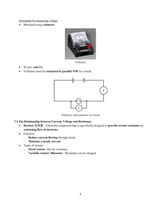 Chapter 7 Electricity | PDF
