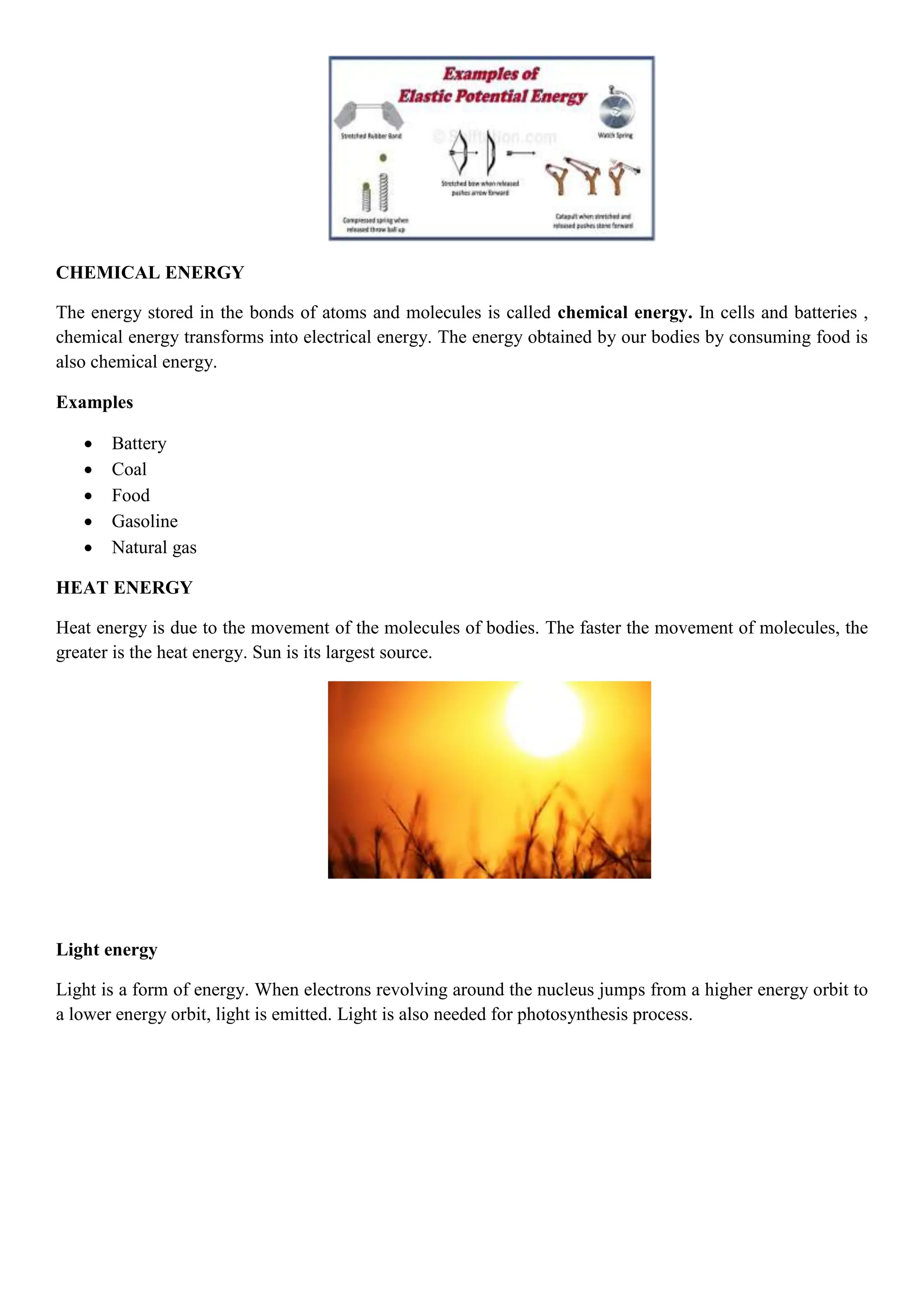 ENERGY Chapter - 7 General Science 9th 10th | DOCX