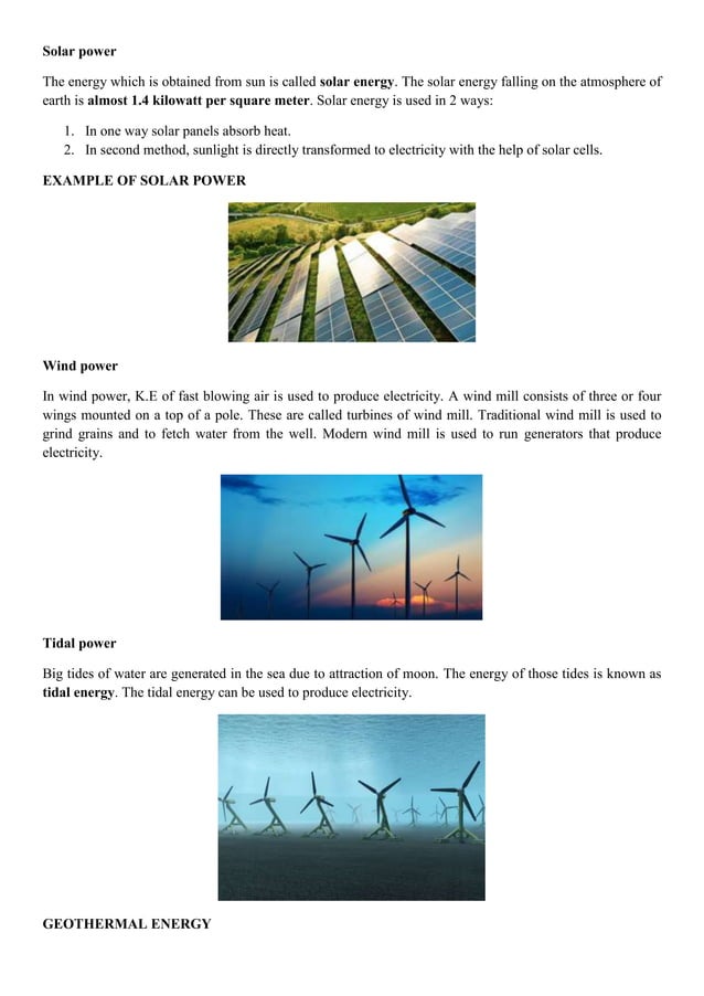 ENERGY Chapter - 7 General Science 9th 10th | DOCX