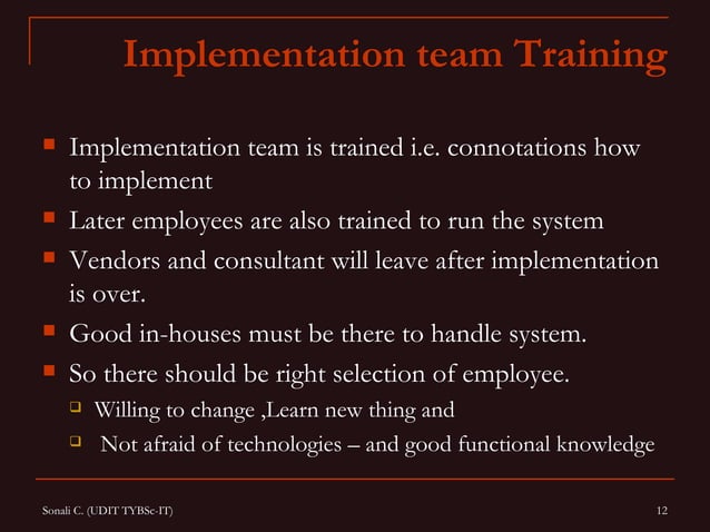 Chapter 7 Erp Implementation Lifecycle Alexis Leon | PPS | Computer Software and Applications ...