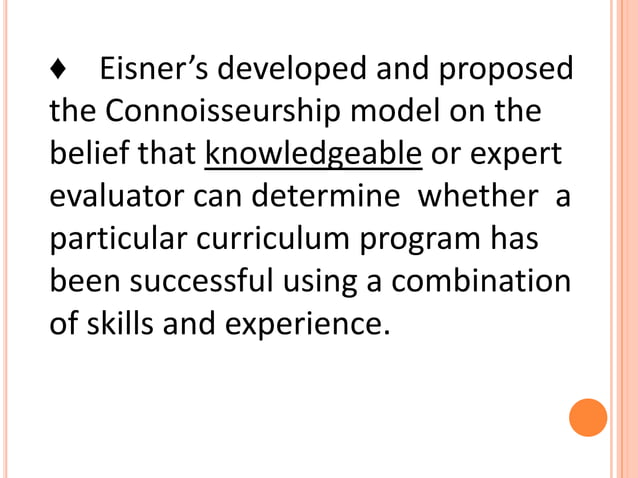 Chapter 7 evaluation eisner model | PDF