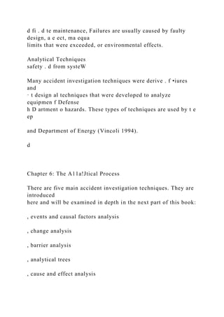 CHAPTER 7 Events and Causal Factors Analysis One.docx