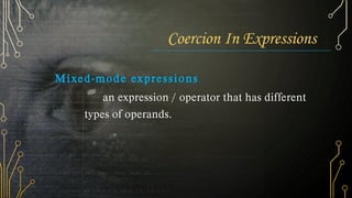 Chapter 7 expressions and assignment statements ii | PPT