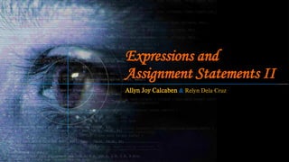 Chapter 7 expressions and assignment statements ii | PPT