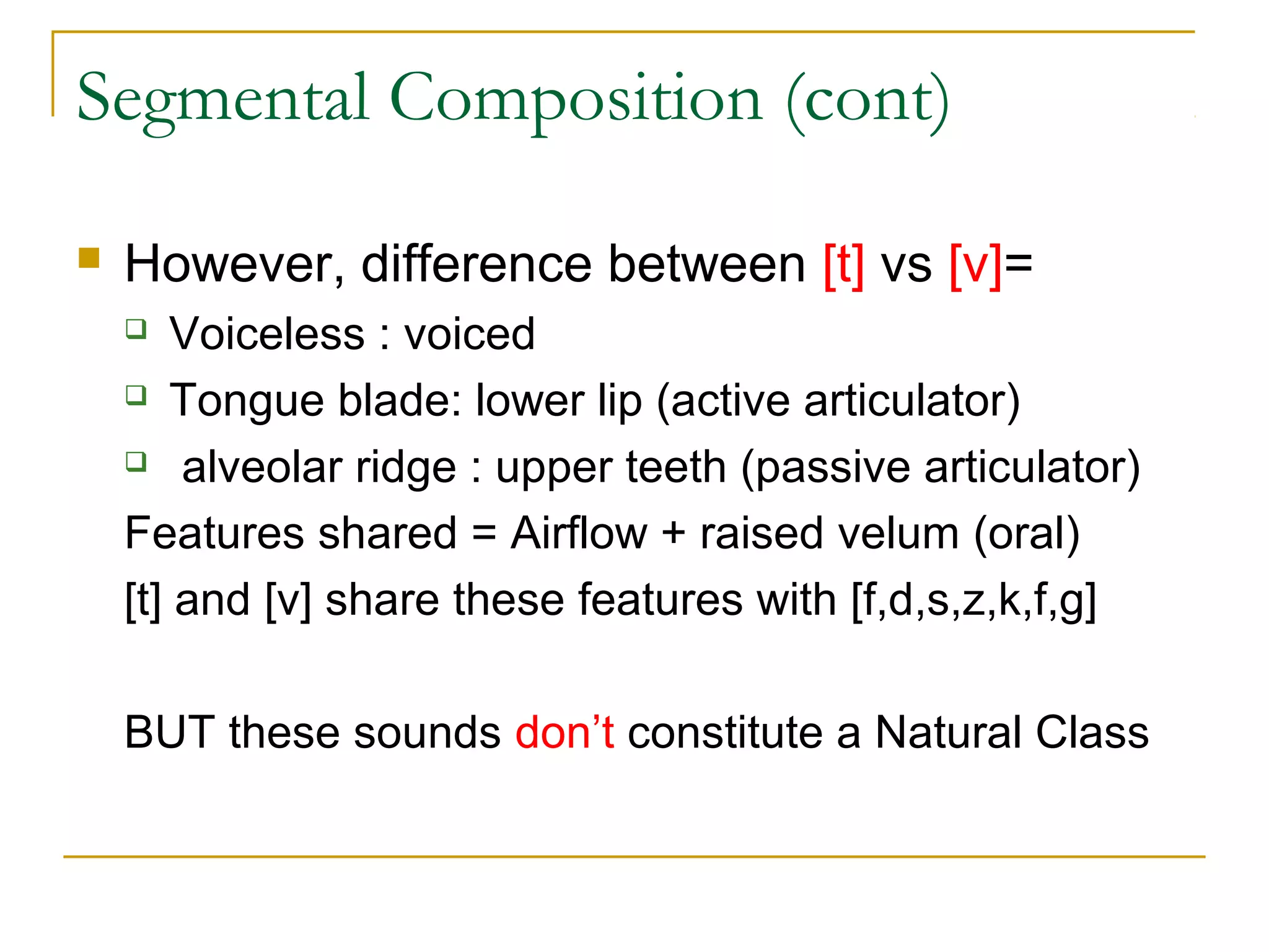 phonology Chapter 7 features | PPT