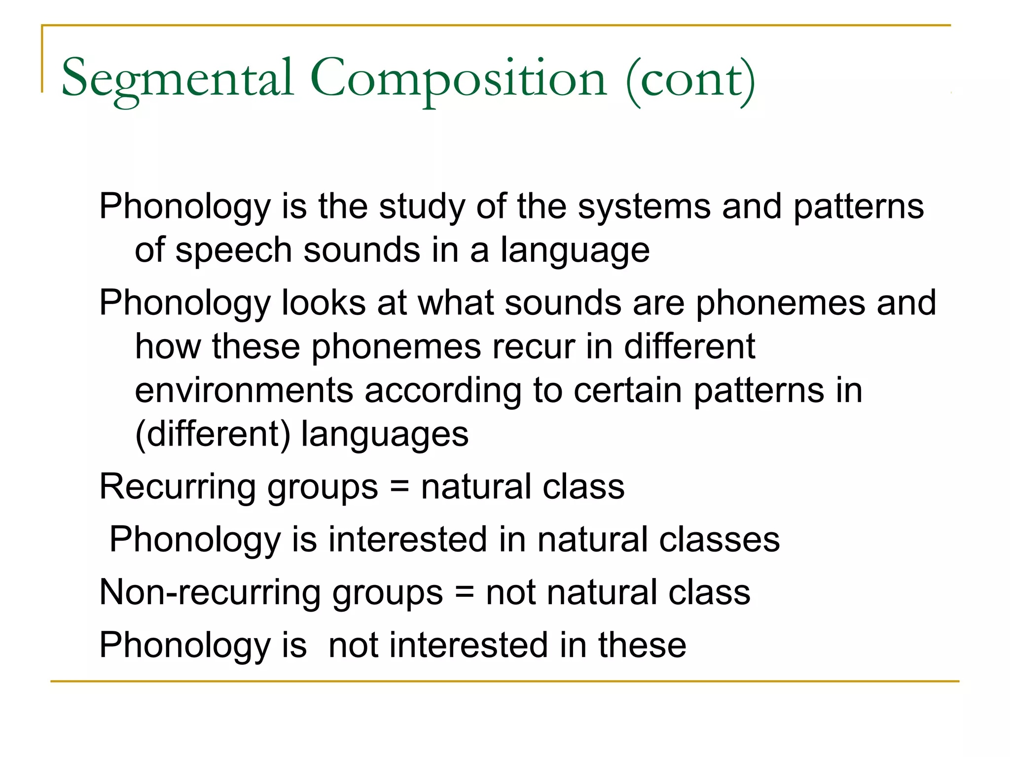 phonology Chapter 7 features | PPT