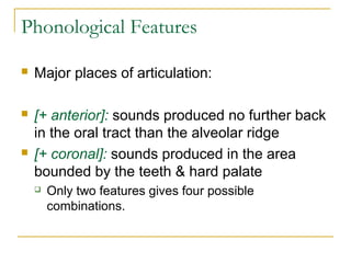 phonology Chapter 7 features | PPT